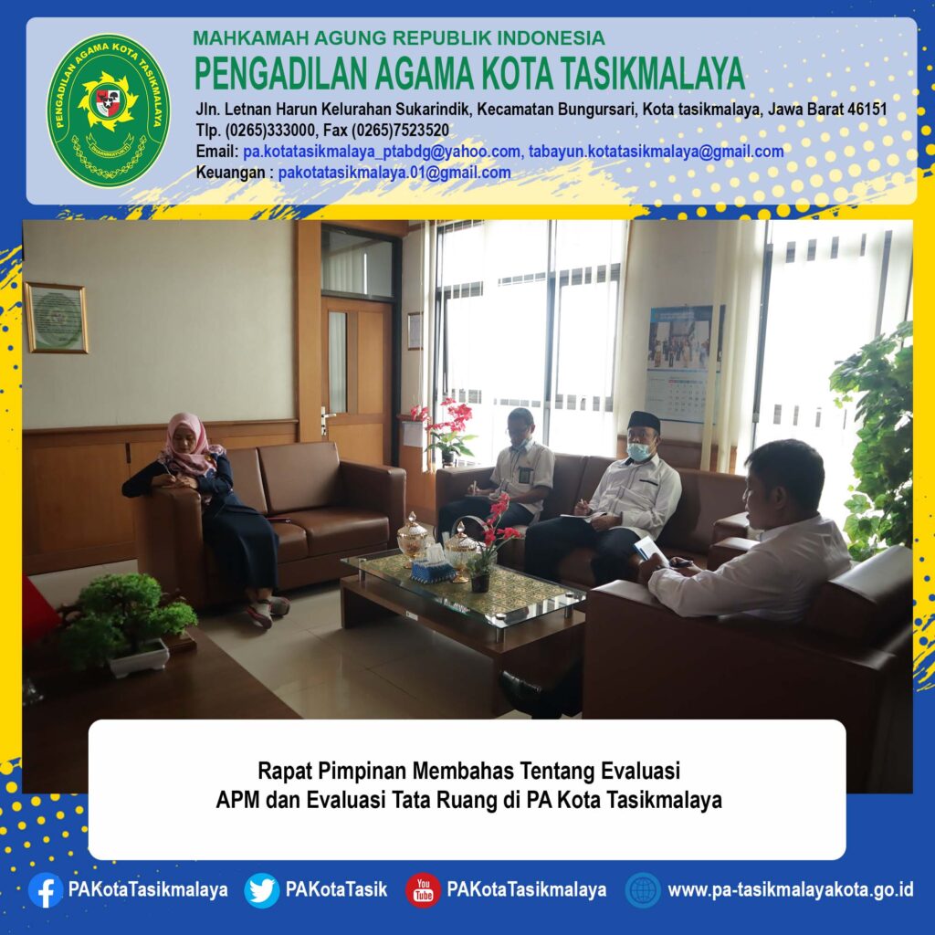 Rapat Pimpinan Perihal Evaluasi APM dan Tata Ruang di PA Kota ... Rapat Pimpinan Perihal Evaluasi APM dan Tata Ruang di PA Kota ...